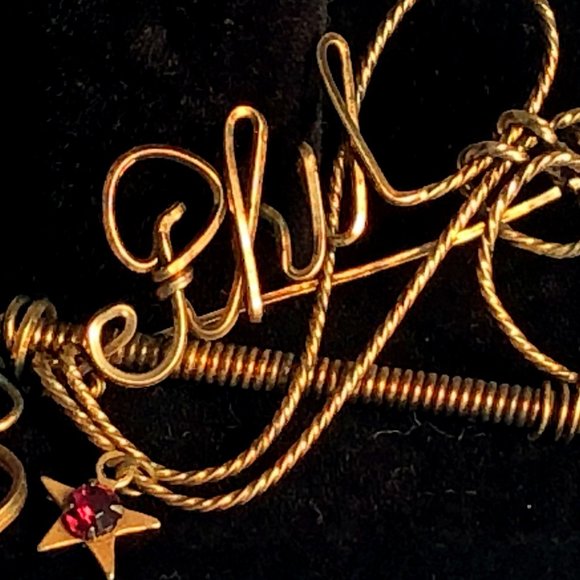 Jewelry | Vintage Name Pin Cursive Phil With Star And Stone | Poshmark